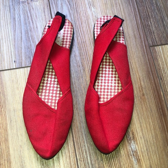 Basic Editions | Shoes | Vintage Red Basic Edition Flats | Poshmark